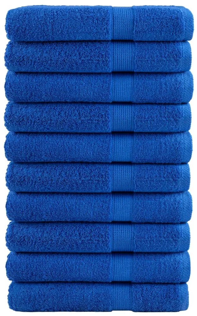 Prémiové saunové osušky SOLUND 10 ks modré 80x200 cm 600 g/m² 137196