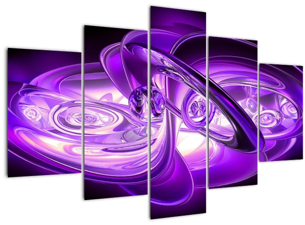Obraz fialových fraktálů (150x105 cm), 40 dalších rozměrů