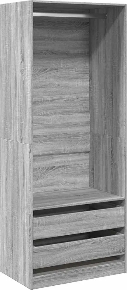 Šatní skříň šedá sonoma 80 x 50 x 200 cm kompozitní dřevo 3307752