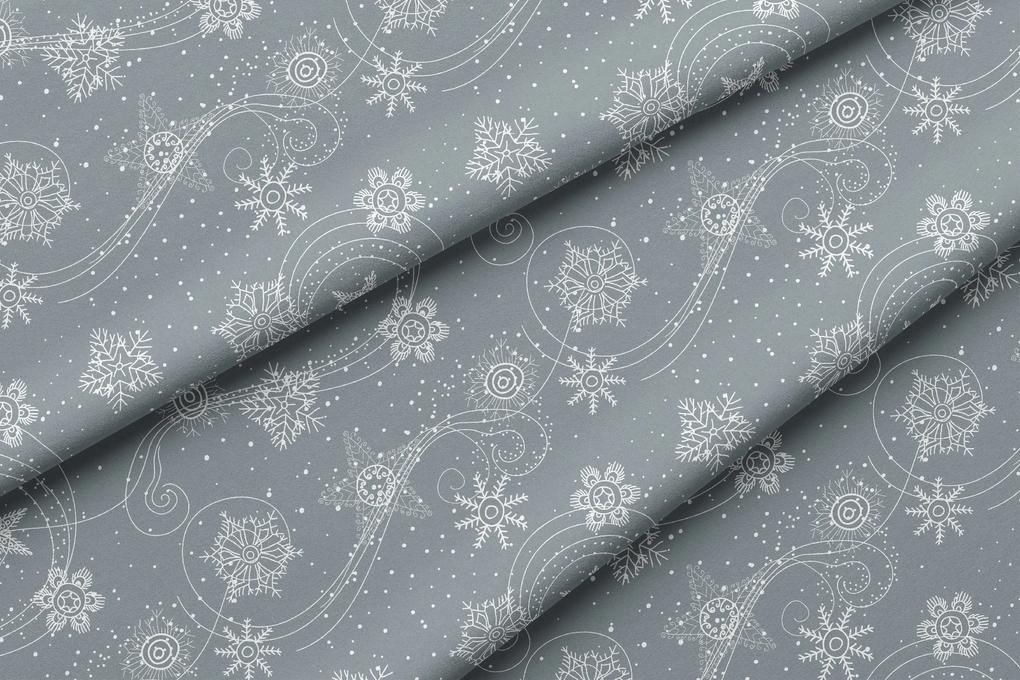 Orbytex Ubrus vánoční teflonový - V-02 - šedý Rozměry: 140x200, Tvar: Ovál