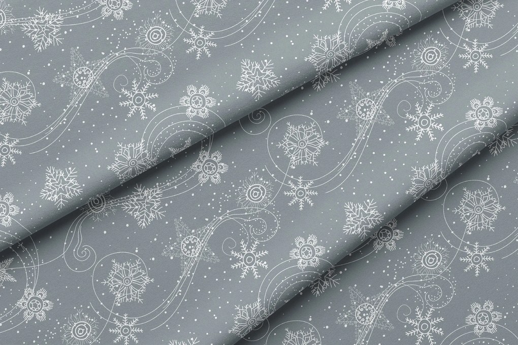 Ubrus vánoční teflonový - V-02 - šedý Rozměry: 120x180, Tvar: Obdélník