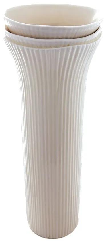 Váza Sia Home Fashion keramická béžová RUST 10x39cm