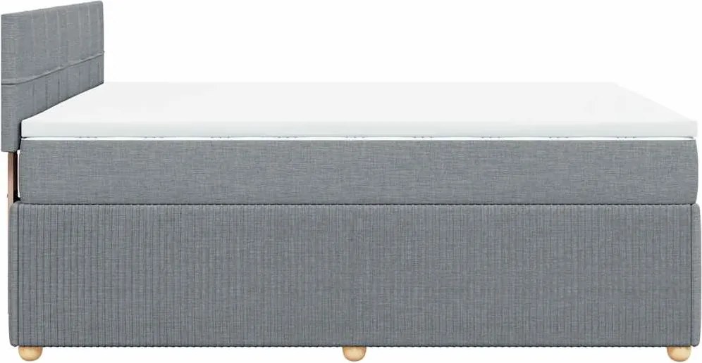 Box spring postel s matrací světle šedá 140 x 190 cm textil 3287451