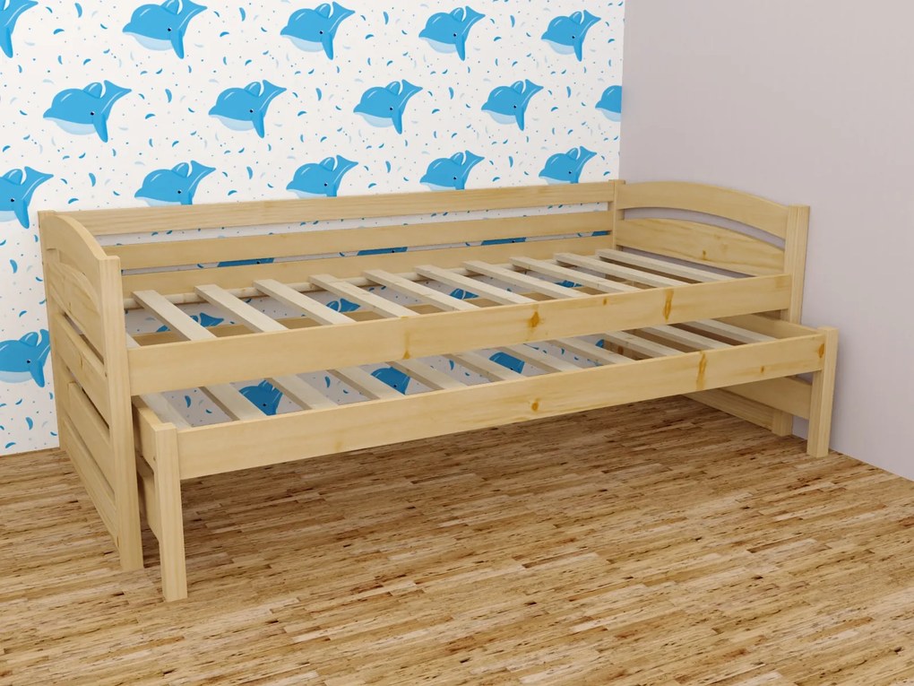 Vomaks Dětská postel s výsuvnou přistýlkou DPV 012 Rozměr: 80 x 180 cm, Barva: barva růžová
