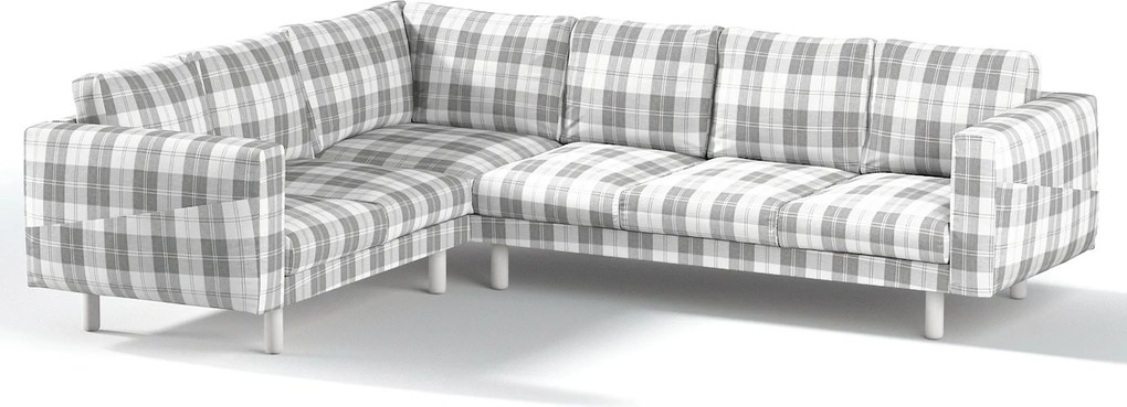Potah na pohovku IKEA Norsborg rohová 5-místná barva šedá látka pletený vzor, vzorované