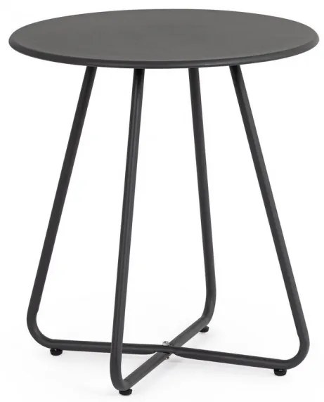 BIZZOTTO Kulatý konferenční stolek JABLE antracit ø45 cm
