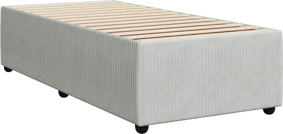Rám postele bez matrace světle šedá 80 x 200 cm samet 3284970