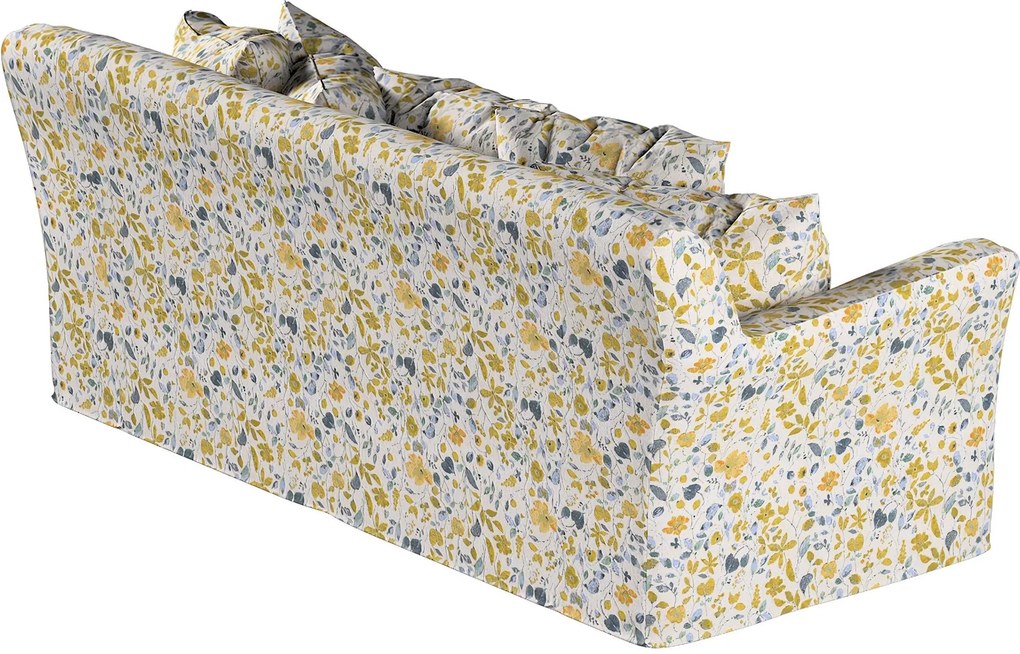 Potah na pohovku IKEA Tomelilla rozkládací barva žlutá látka pletený vzor, vzorované