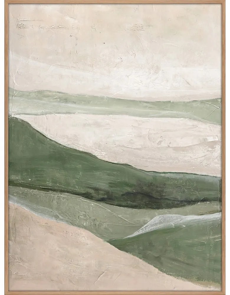 Ručně malovaný obraz 90x120 cm Green Field – Malerifabrikken Biano.cz