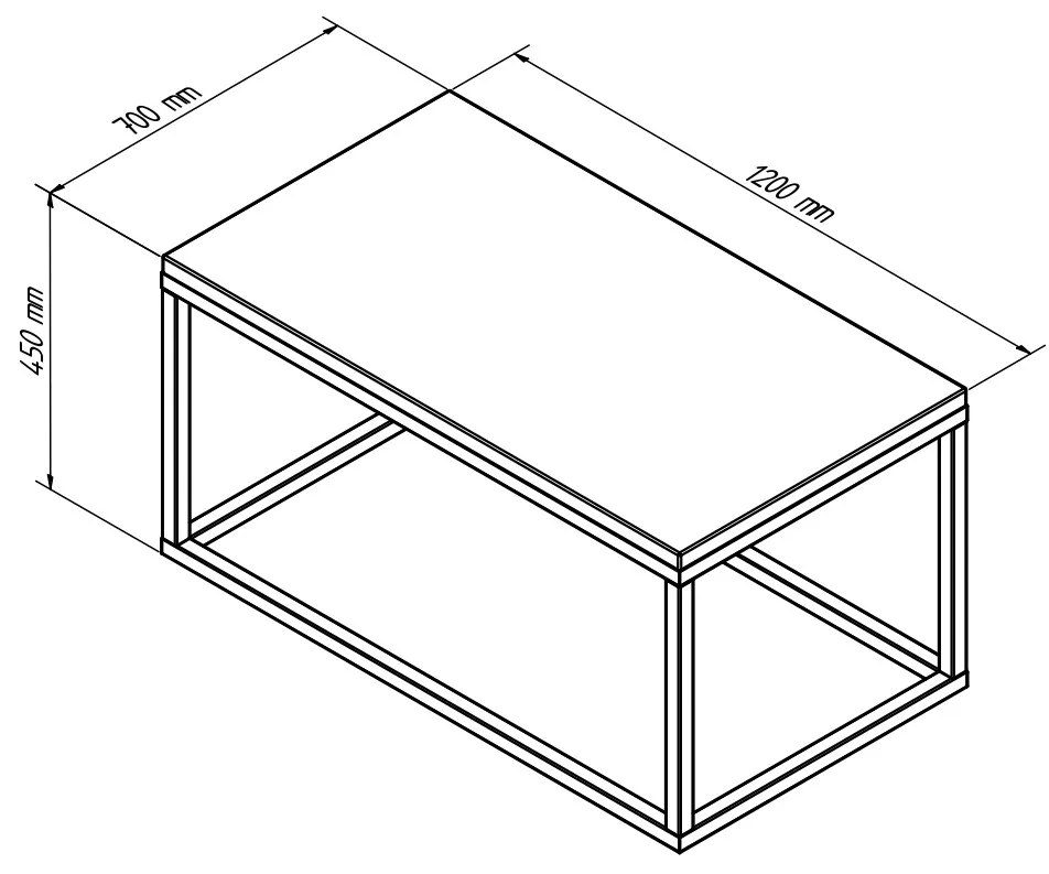 Wuders Konferenční stolek Rollin s masivní dubovou deskou 900 x 500 mm