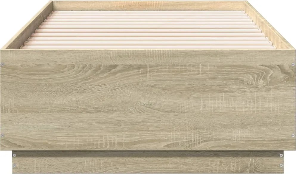 Rám postele s LED osvětlením dub sonoma 75 x 190 cm kompozit 3209669