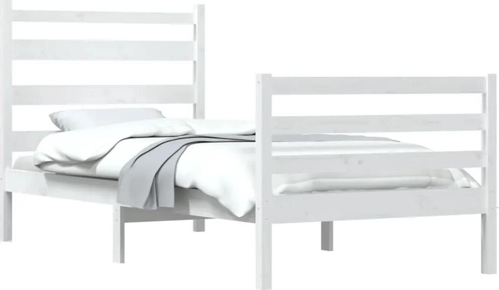 vidaXL Rám postele masivní borovice 90 x 200 cm [3103699] Barva: Bílá