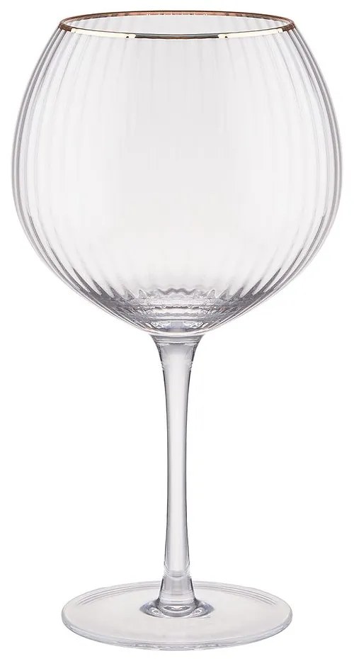 GOLDEN TWENTIES Sklenice na gin se zlatým okrajem 650 ml