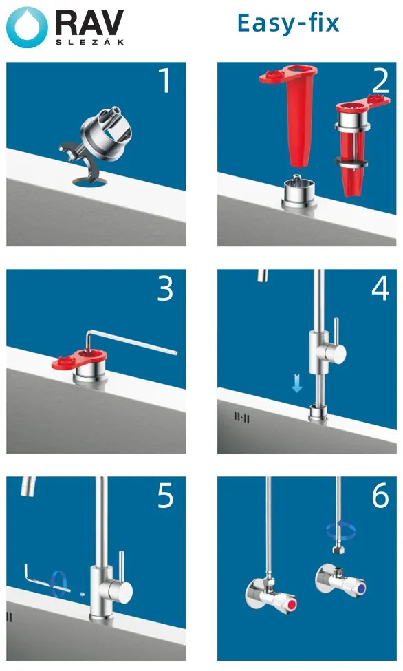 Slezák - RAV Dřezová baterie s vytahovací sprchou SEINA - SE910.xIN, Nerez Připojovací hadičky - závit: 3/8"