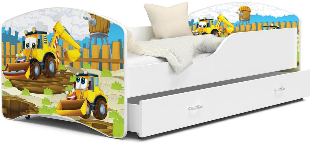 Dětská postel s obrázkem IVAN 180 x 80 cm - BAGR 2