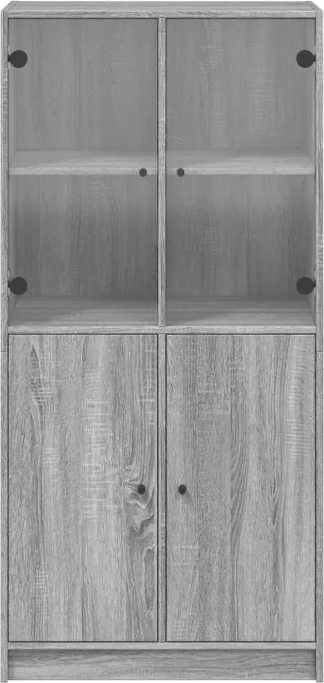 Highboard s dvířky šedý sonoma 68x37x142 cm kompozitní dřevo 3295869