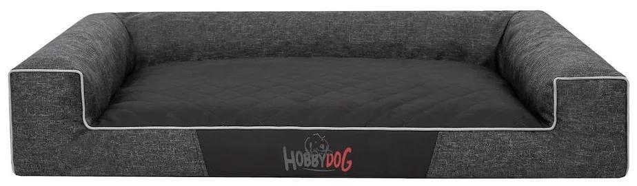 Pelíšek pro psa VICTORIA tmavě šedý ekolen Velikost: XL -100x66x17 cm