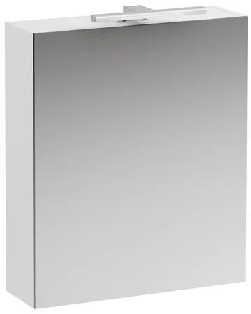 Base zrcadlová skříňka 60 x 70 cm, pravá s osvětlením a zásuvkou, bílá/mat, Laufen