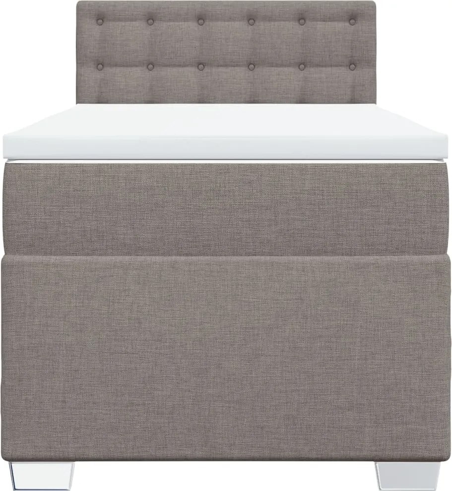 Box spring postel s matrací taupe 80x200 cm textil 3288033