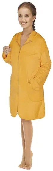 Bellatex Froté župan dámský na zip žlutá rozměr XXL