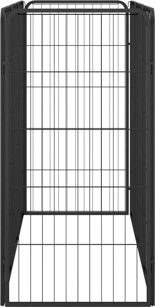 8panelová ohrádka pro psy černá 50 x 100 cm práškovaná ocel 3115958