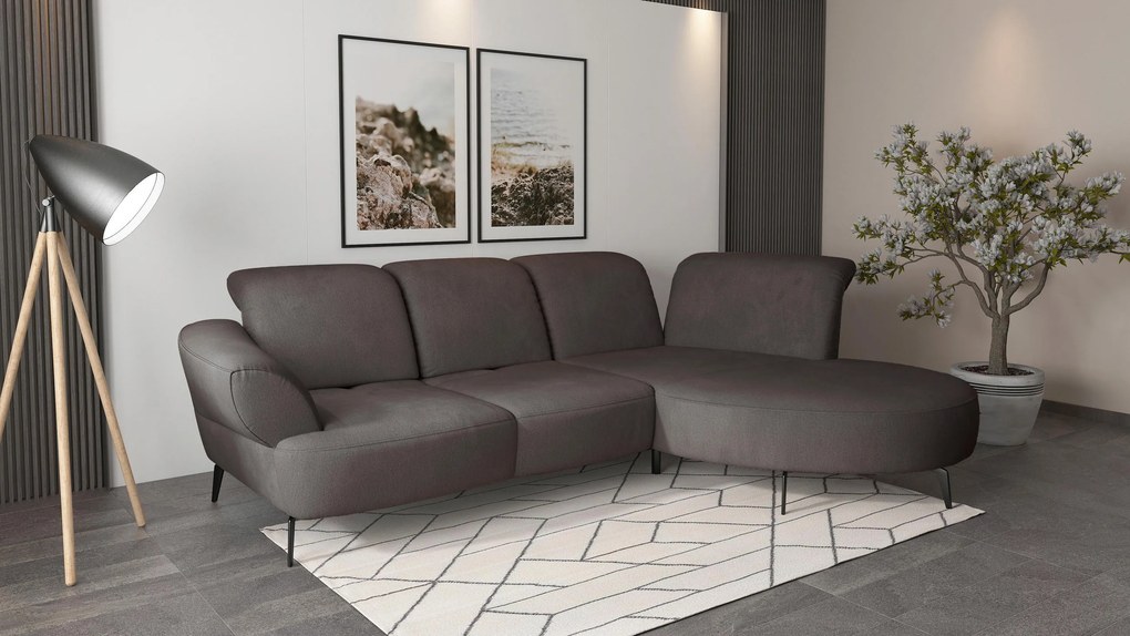 XXXLutz ROHOVÁ SEDAČKA, textil, barvy grafitu Sit & More - Sedací soupravy - 000144013203