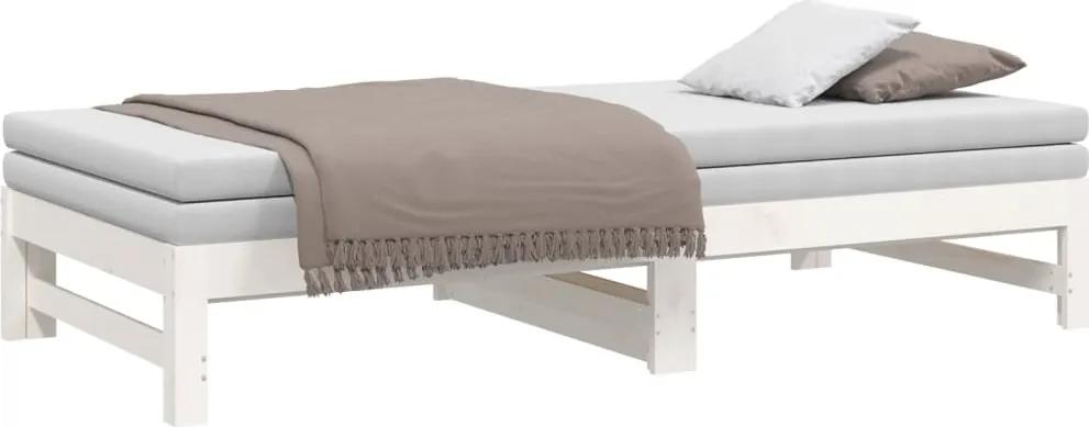 vidaXL Výsuvná postel 2x(75x190) cm masivní borovice [823420] Barva: Černá