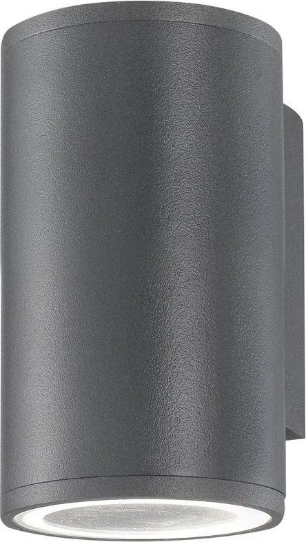 NV 773221 Venkovní nástěnné svítidlo NODUS tmavě šedý hliník skleněný difuzor GU10 1x7W 220-240V IP54 bez žárovky světlo dolů - NOVA LUCE