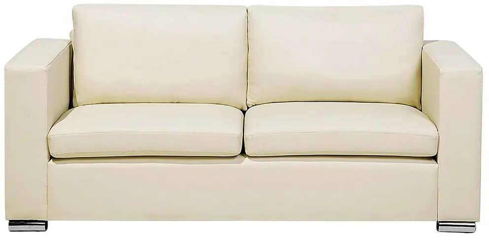3místná kožená sedačka béžová HELSINKI Beliani