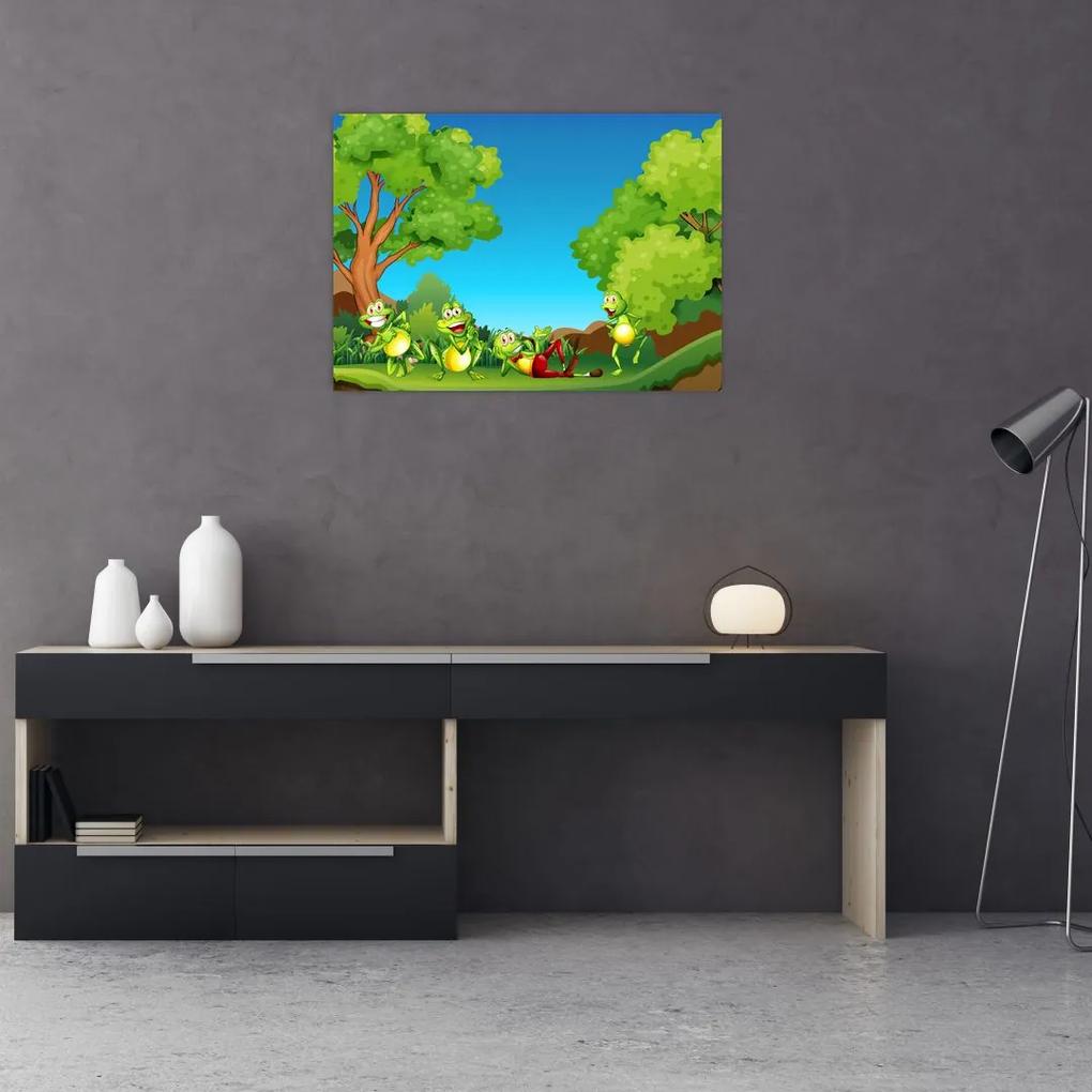 Obraz - Veselí žabáci (70x50 cm)