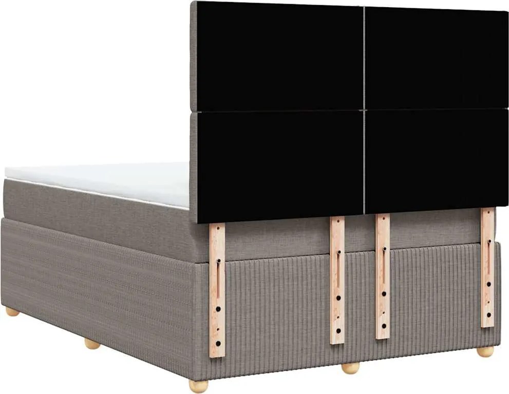 Box spring postel s matrací taupe 160x200 cm textil 3292125