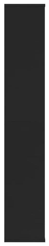 vidaXL Knihovna/dělící stěna černá 100 x 24 x 140 cm dřevotříska