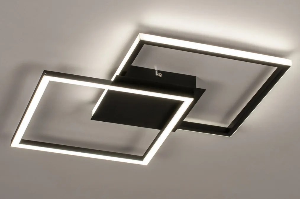 Stropní stmívatelné LED svítidlo do obýváku Canetra Black 420