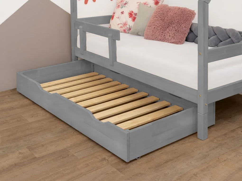 Benlemi Šuplík pod postel BUDDY Barva postele: světle šedá, Rozměr šuplíku: 120cm x 180cm (pro postel 120cm x 200cm), Varianta šuplíku pod postel: s roštem a pevným dnem
