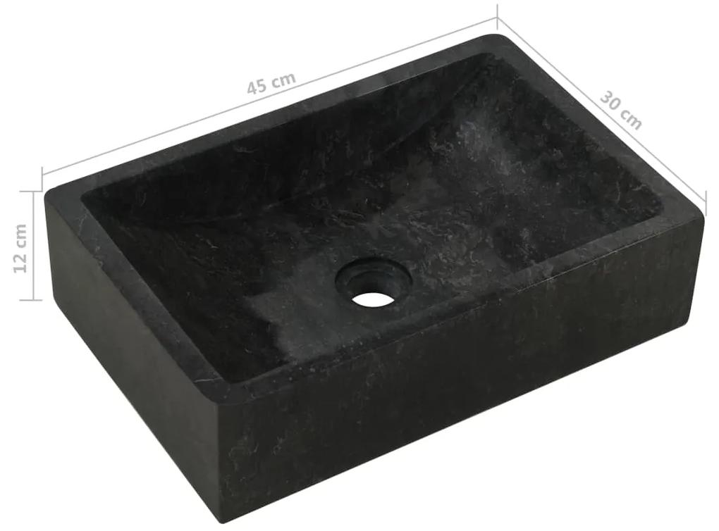 Koupelnová skříňka masivní teak s umyvadly mramor černá