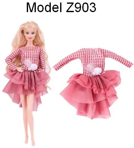 Oblečky pro Barbie - růžové outfity Varianta: model Z903