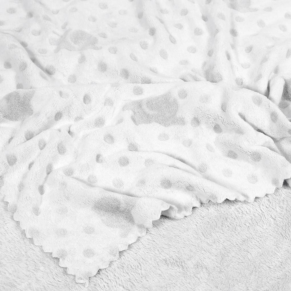 Goldea kvalitní dětská deka z mikrovlákna - šedí sloníci s puntíky 100 x 150 cm