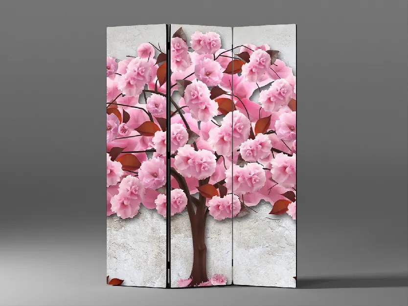 Liox Paraván pohádkový růžový strom Rozměr: 135 x 180 cm