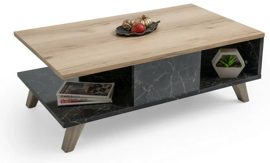 Konferenční stolek Sumer Marble and Oak