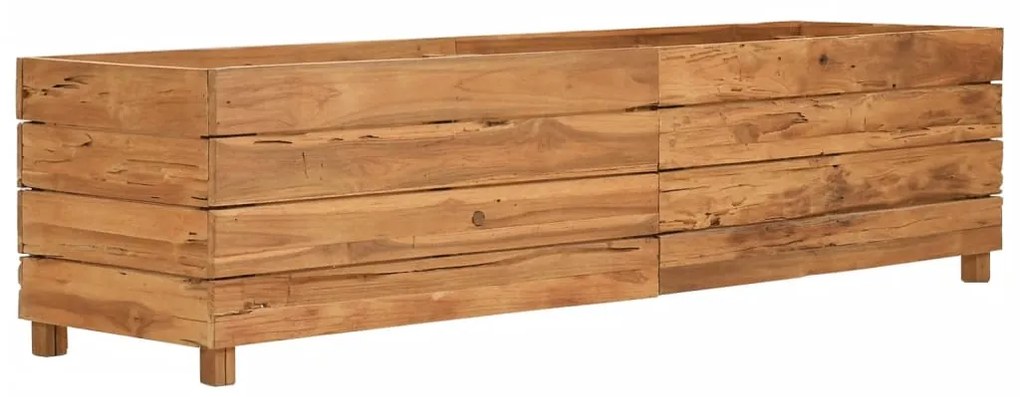 vidaXL Marketos Vyvýšený záhon 150x40x38 cm recyklované teakové dřevo a ocel
