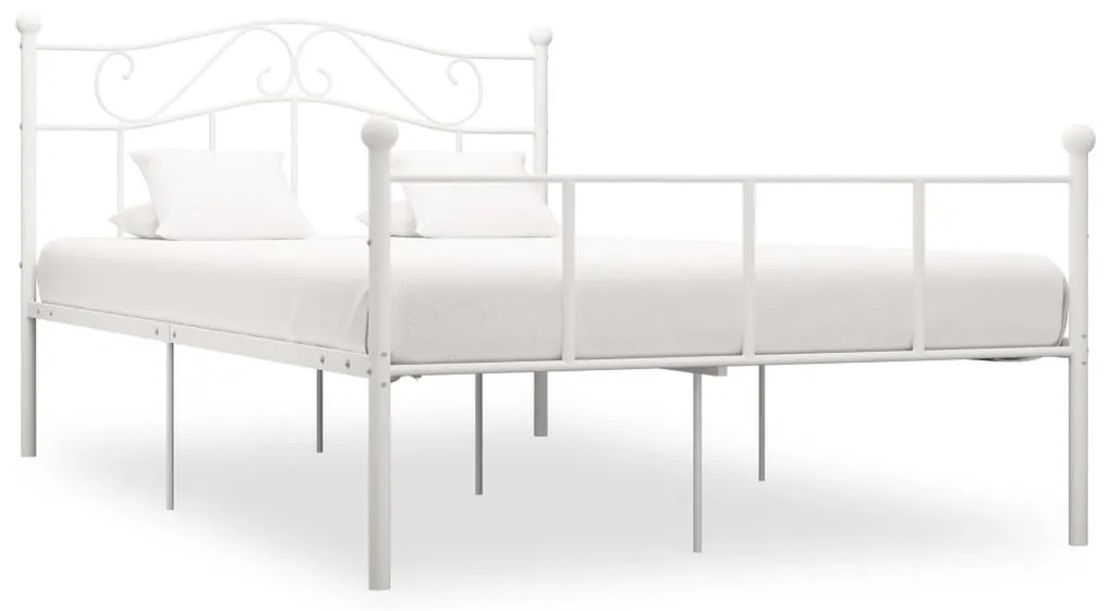 Rám postele bílý kov 160 x 200 cm,  284520