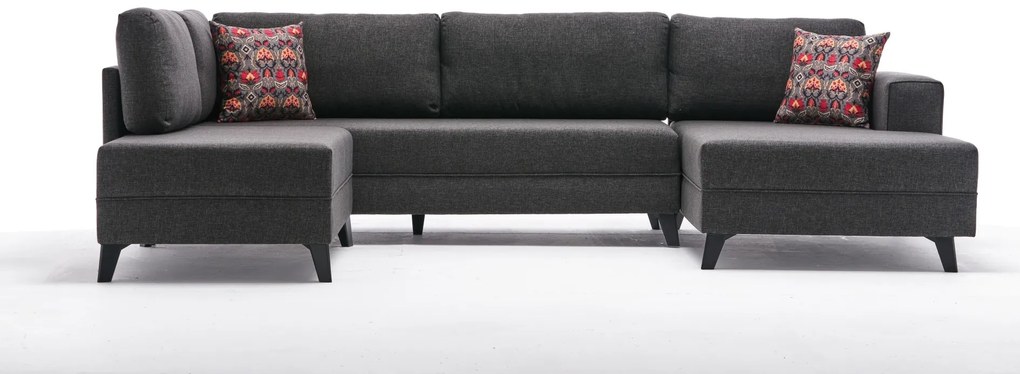 Atelier del Sofa Rohová sedací souprava Efsun - Anthracite, Antracitová