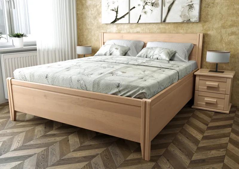 Dřevěná postel Dáša s úložným prostorem
