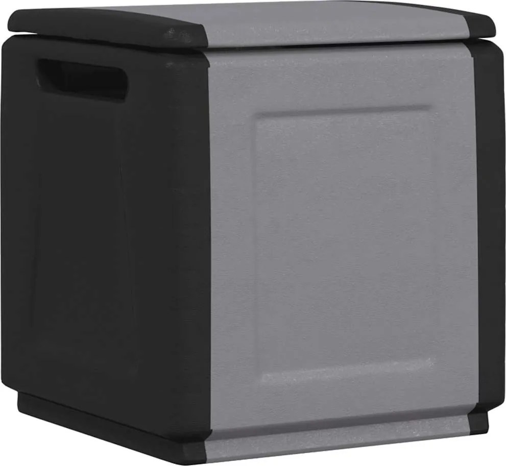 Zahradní úložný box 54 x 53 x 57 cm 130 l tmavě šedý a černý 151816