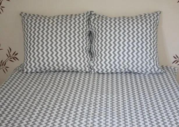 KARO Bavlněné povlečení 160x200 65=896E cikcak šedá a bílá Novinka