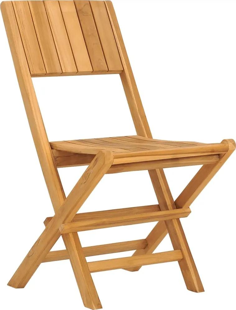 vidaXL Skládací zahradní židle 4 ks 47x61x90 cm masivní teakové dřevo [3155058]