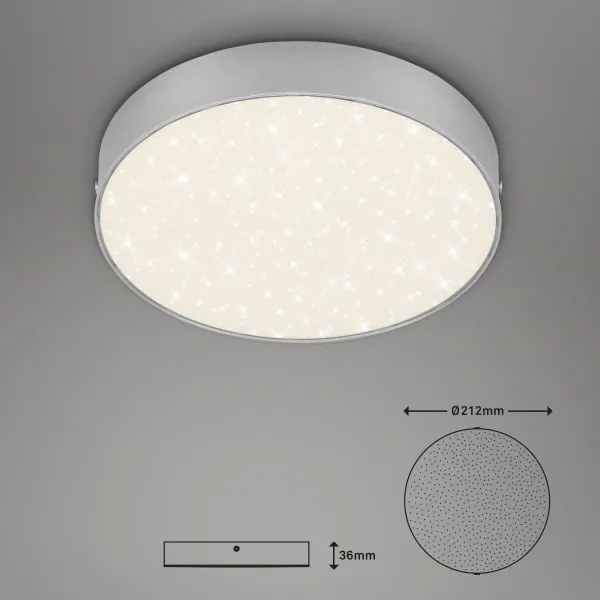Briloner 7073-414 -LED Stropní svítidlo STAR SKY LED/16W/230V pr. 21 cm stříbrná