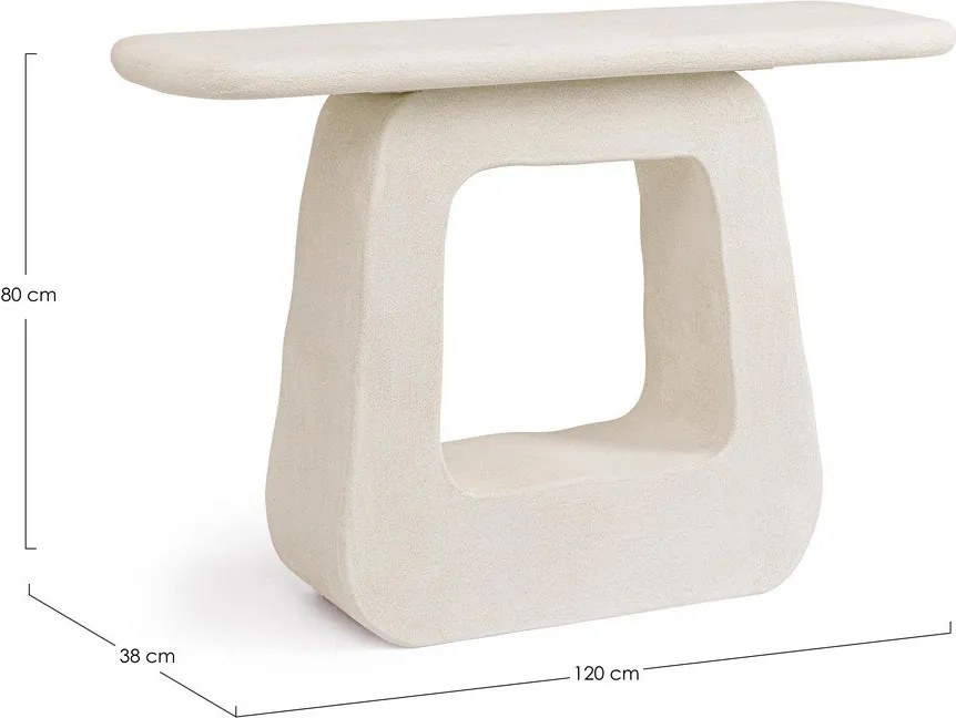 Krémový konzolový stolek 38x120 cm Albin – Bizzotto