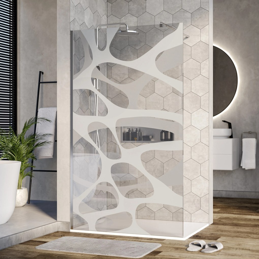Sprchová zástěna Walk-In EX101 - 10 mm nano sklo - matný vzor - různé šířky