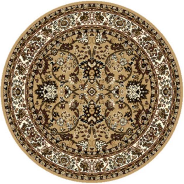 Alfa Carpets  Kusový koberec TEHERAN T-117 beige kruh - 160x160 (průměr) kruh cm